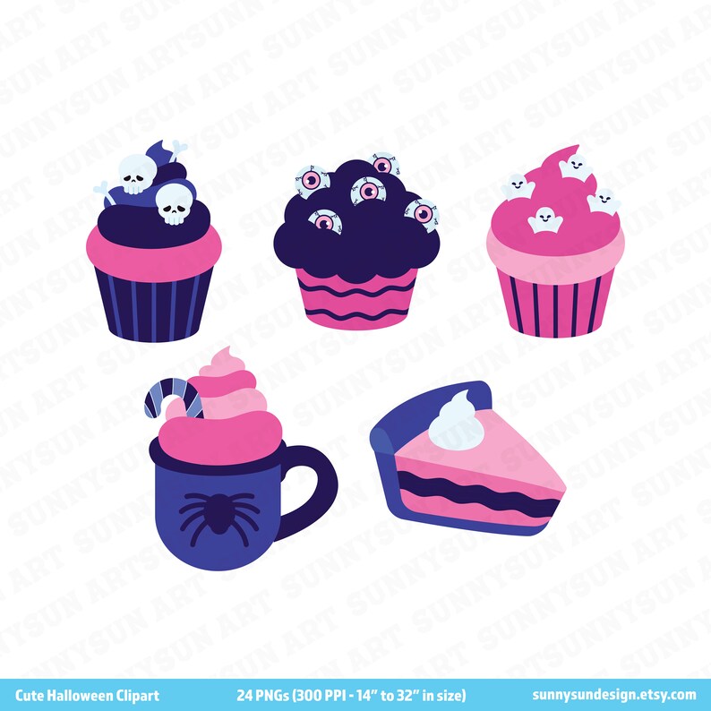 Cute Halloween Clipart, Spooky Season PNG, Girly Halloween PNG, Kawaii ...