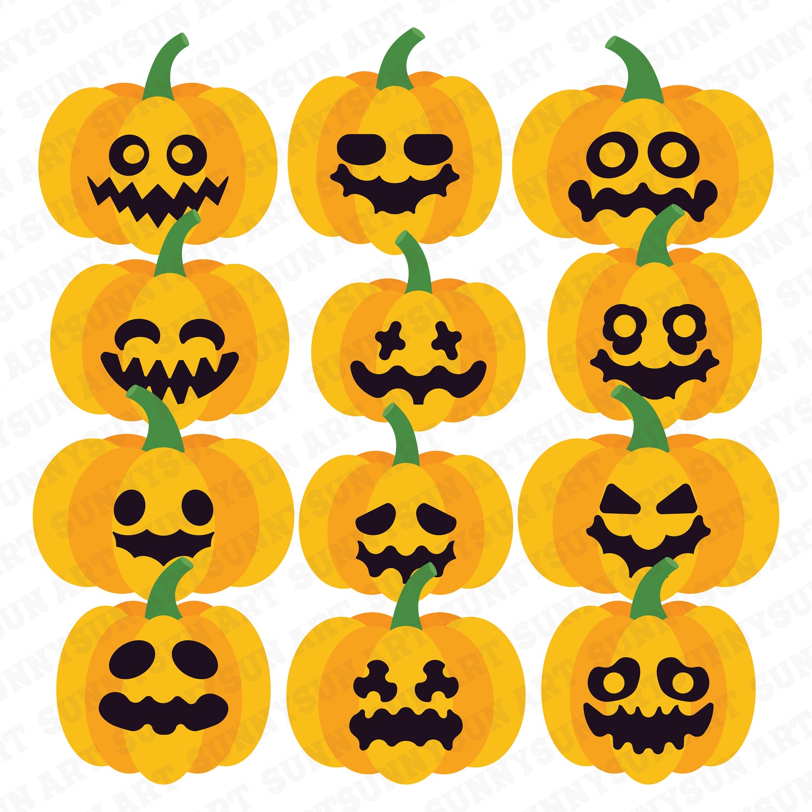 Pumpkin Carving Clipart, Scary Pumpkin Face, Jack O Lantern Face ...