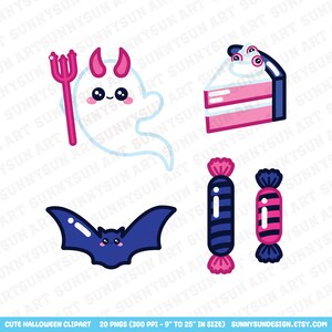 Cute Halloween Clipart, Kawaii Ghost PNG, Whimsical Happy Halloween ...