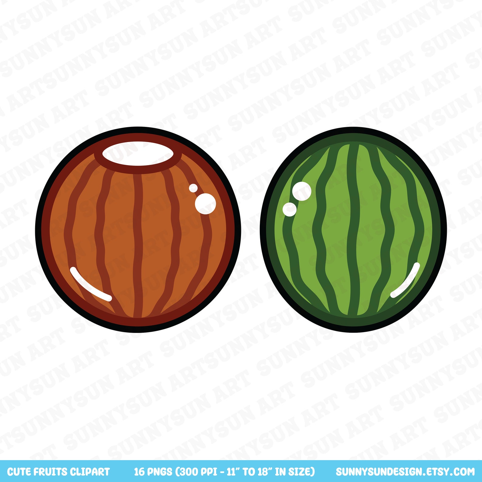 Cute Fruit Clipart, Kawaii Apple PNG, Banana, Mango, Grape, Avocado ...