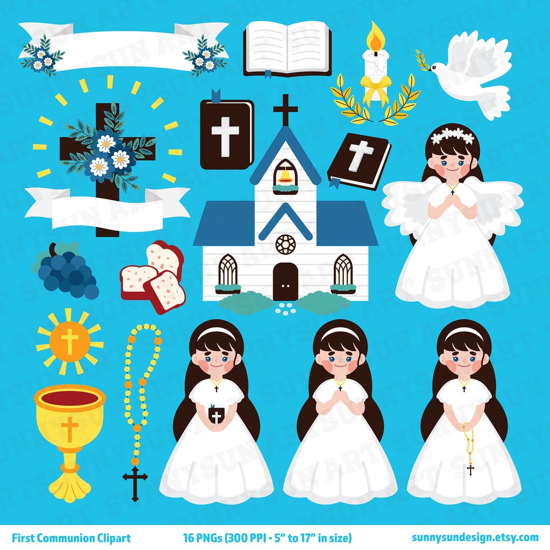 First Holy Communion Clipart, Catholic Church Communion PNG, Religious ...