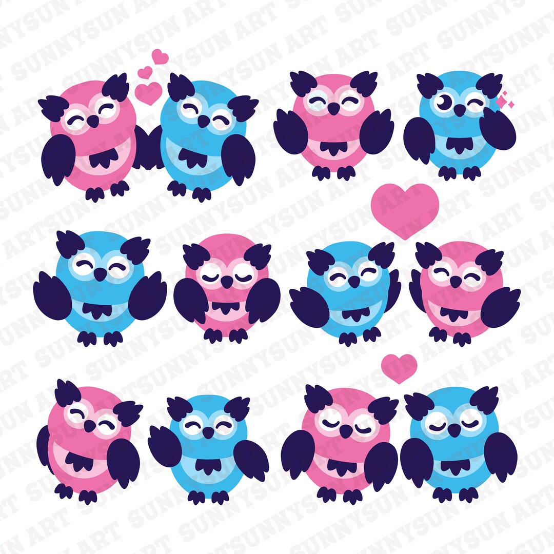 Cute Owl Clipart, Barn Owl PNG, Blue Bird Drawing, Flying Bird ...