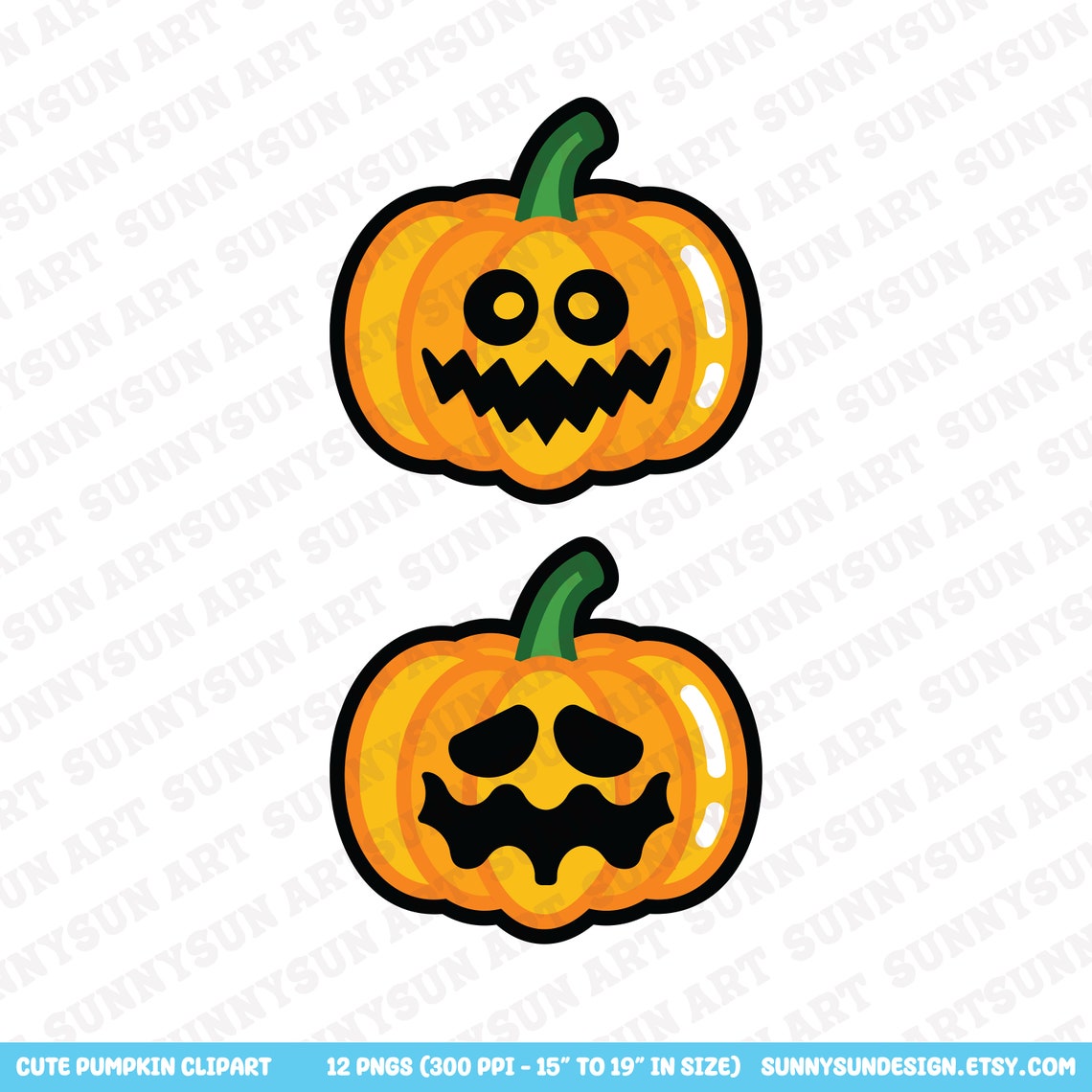 Scary Pumpkin Face Clipart, Spooky Halloween Jack O Lantern PNG, Cute ...