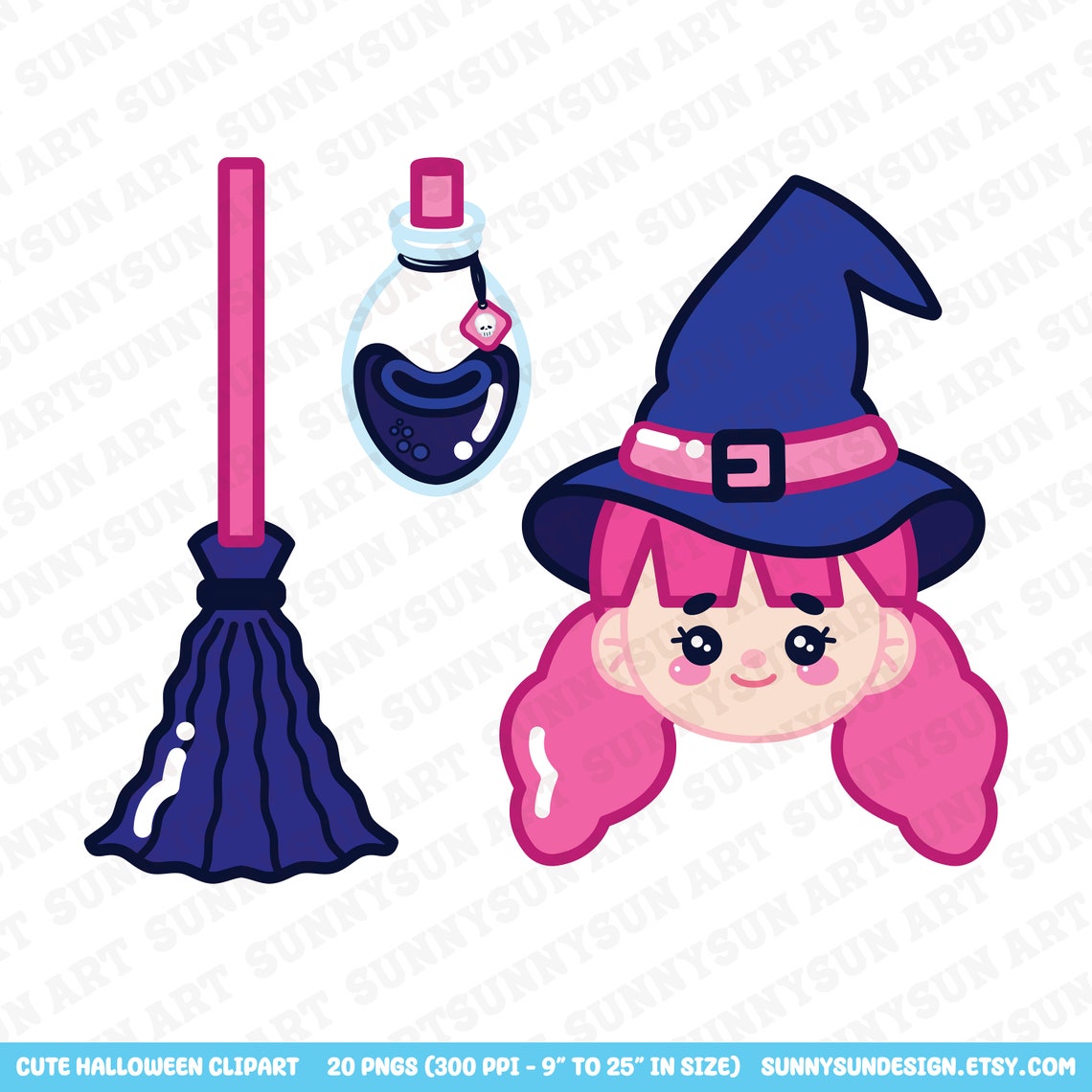 Cute Halloween Clipart, Kawaii Ghost PNG, Whimsical Happy Halloween ...