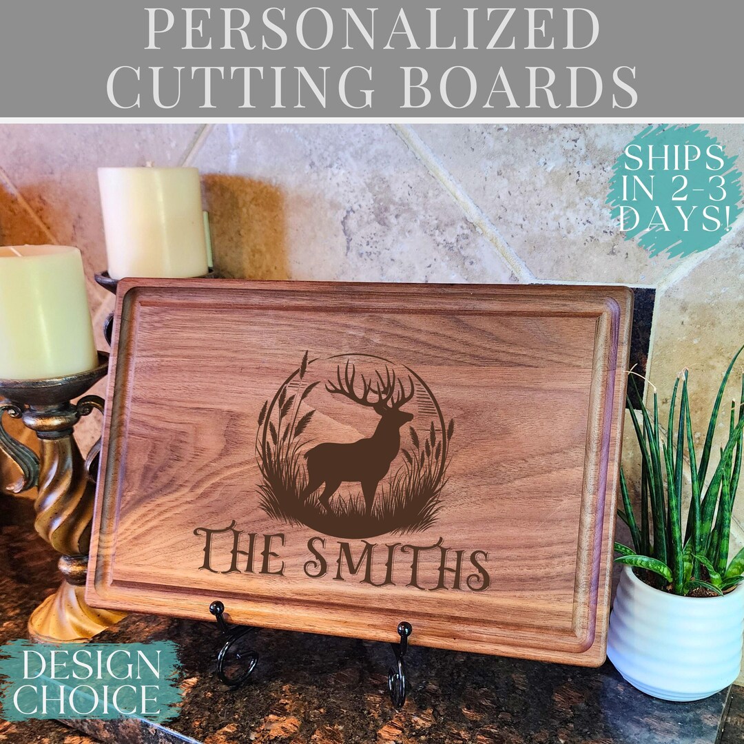 Personalized Deer Hunting Gift Personalized Cutting Board Custom ...
