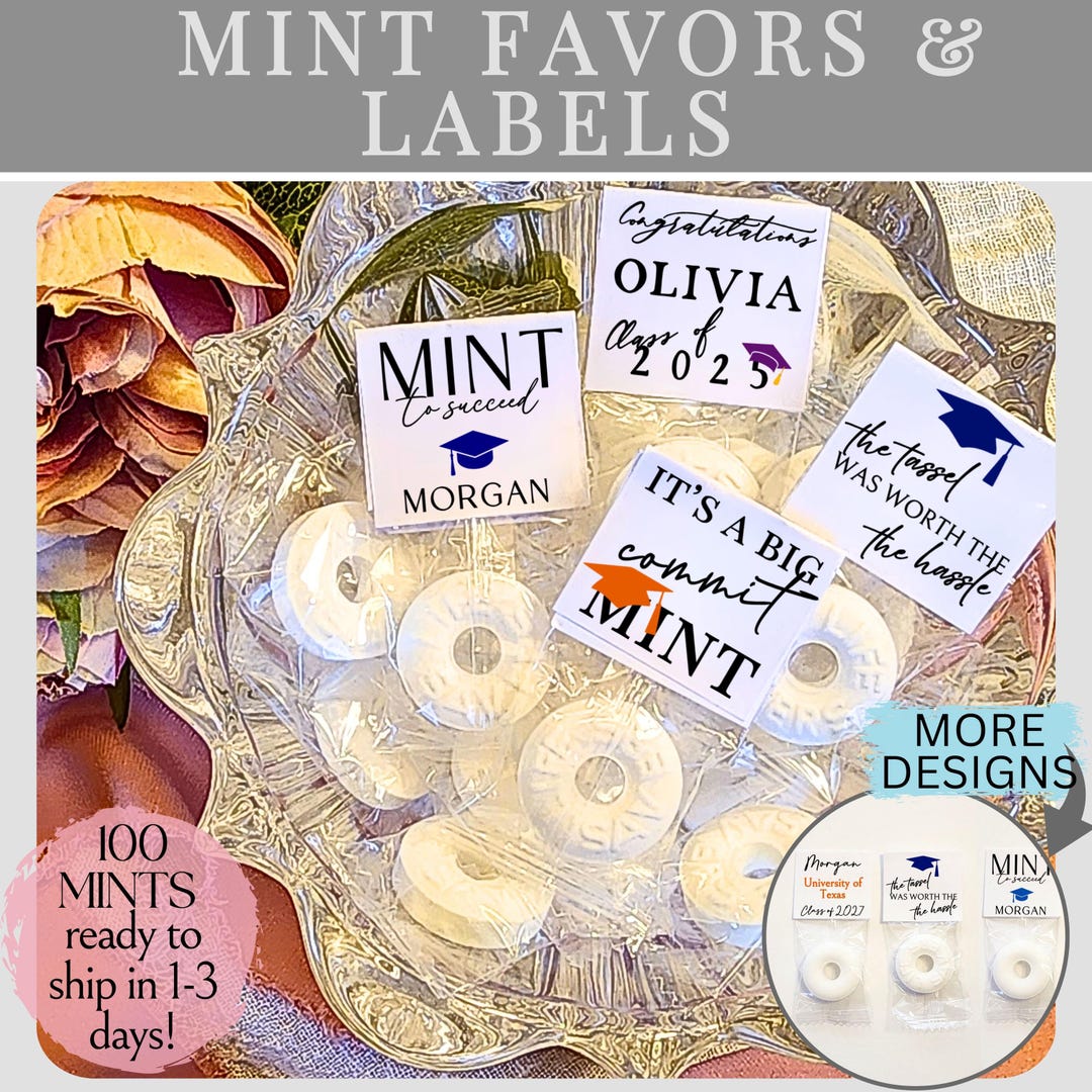 Bulk Party Favors Custom Graduation Favor Mint Personalized Party ...
