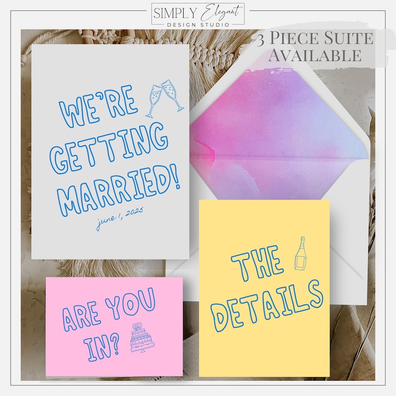 Retro Wedding Invitation - Etsy