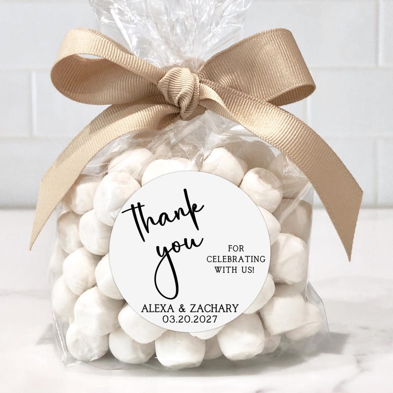 Custom Stickers Wedding Favor for Thank You Gifts for Wedding Guest ...