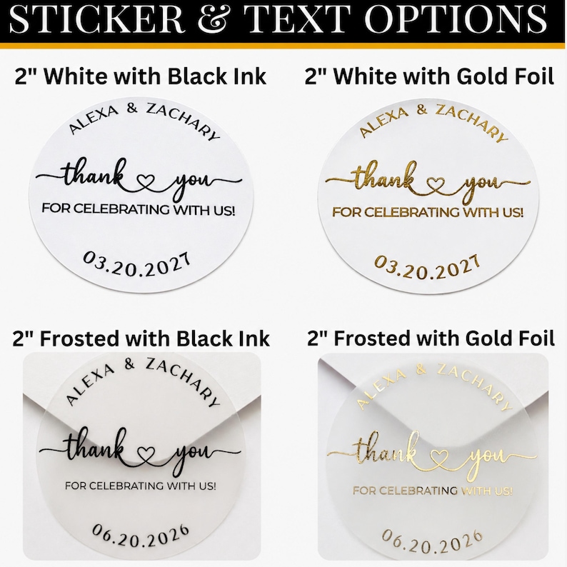 Custom Wedding Favor Stickers for Guest Gift Baby Shower Favor Bags ...