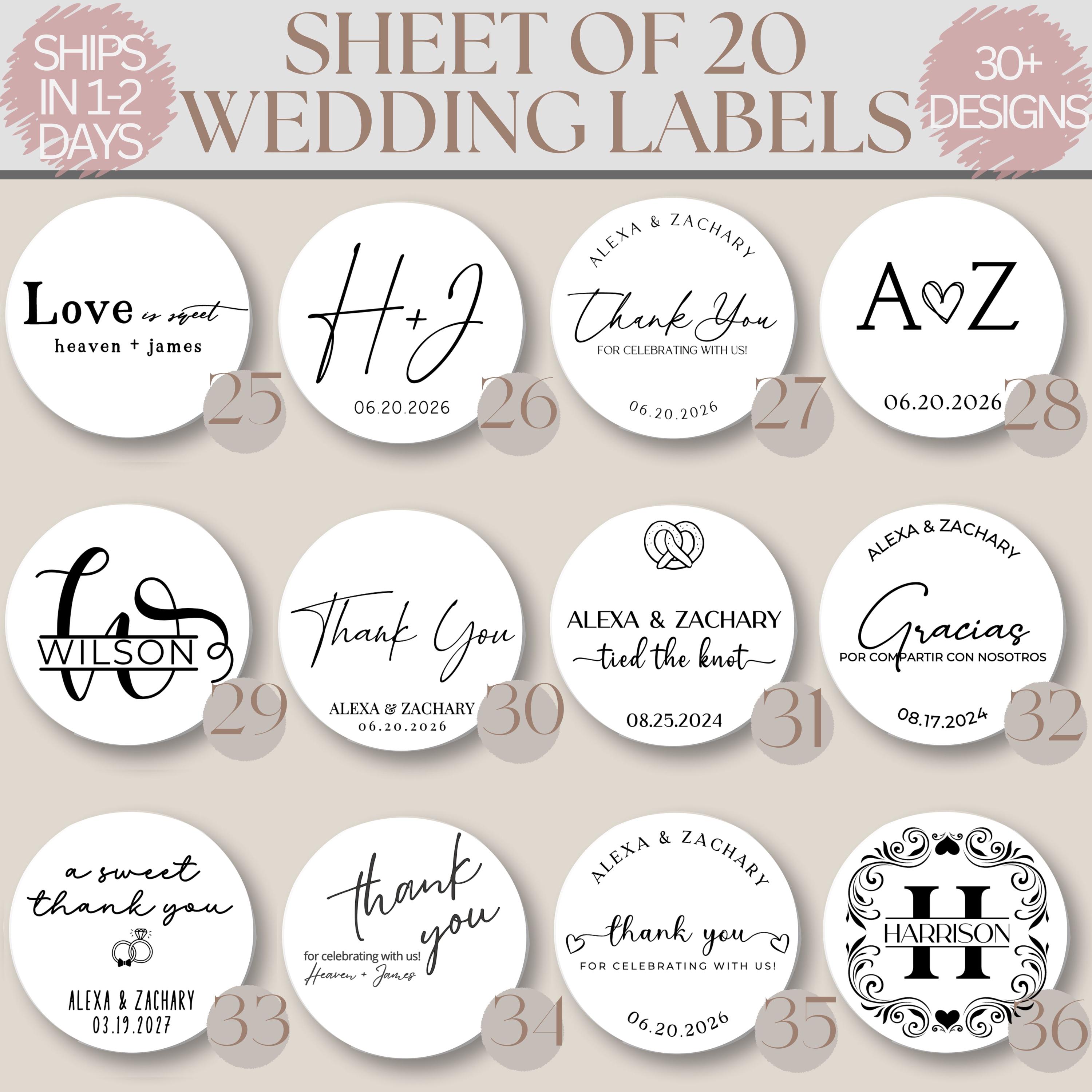 Wedding Favor Sticker for Wedding Welcome Gift Bag Wedding Guest Gift ...