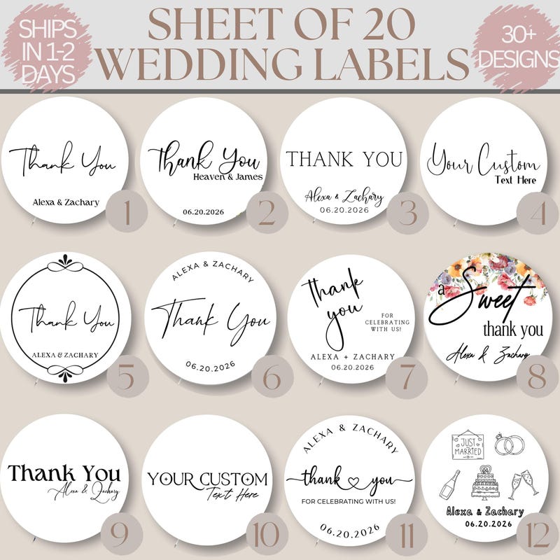 Wedding Stickers - Etsy