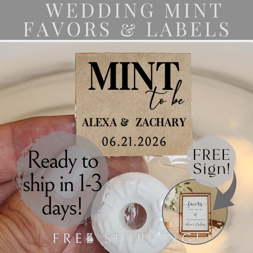 Custom Wedding Favor Labels for Guest Gift Wedding Mint to Be Stickers ...