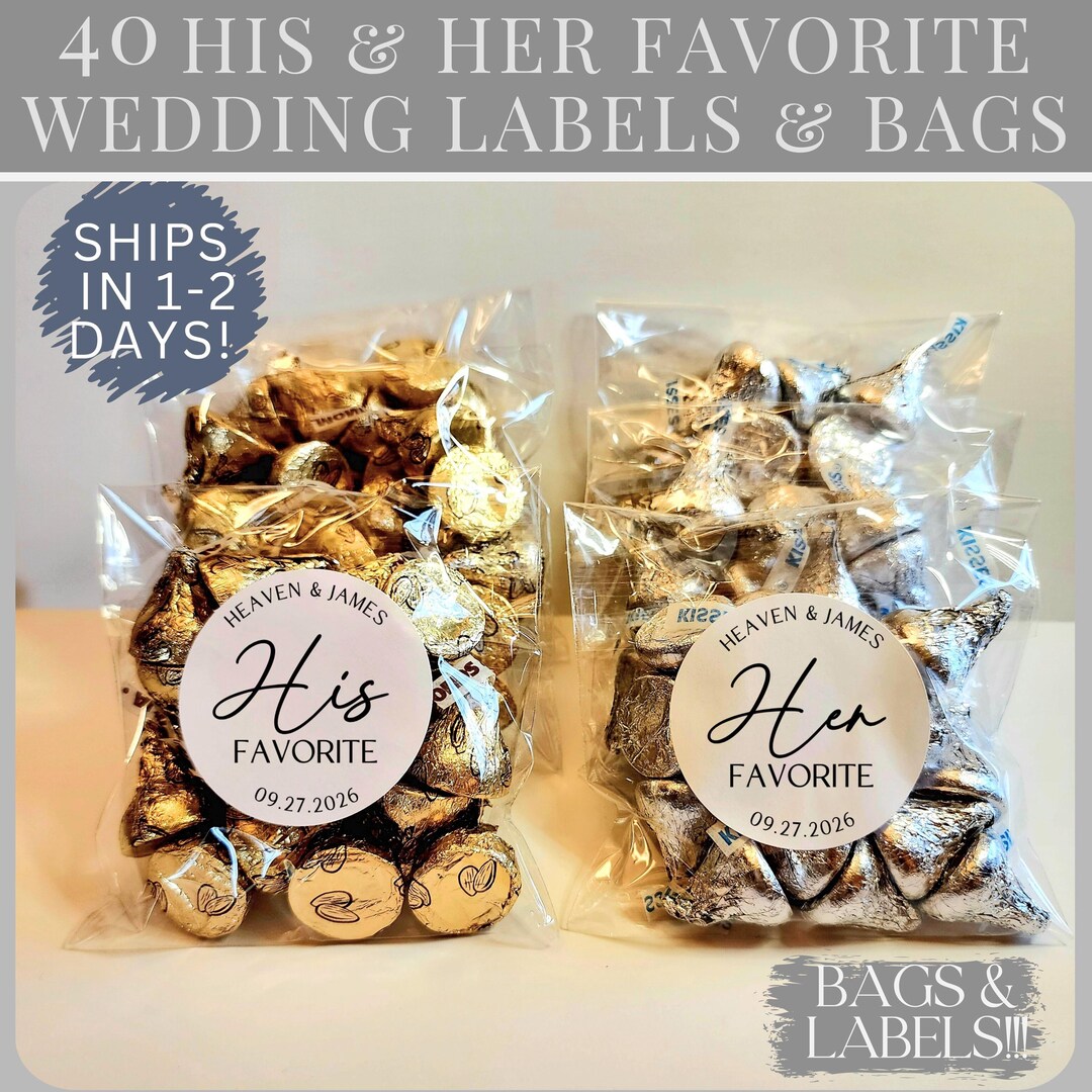 40 Custom Favor Bag Wedding Guest Gifts Personalized Wedding Favors for ...