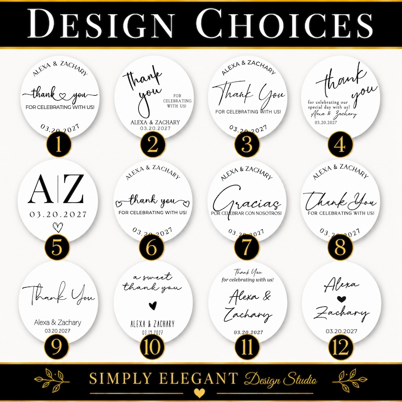 Custom Stickers Wedding Favor for Thank You Gifts for Wedding Guest ...
