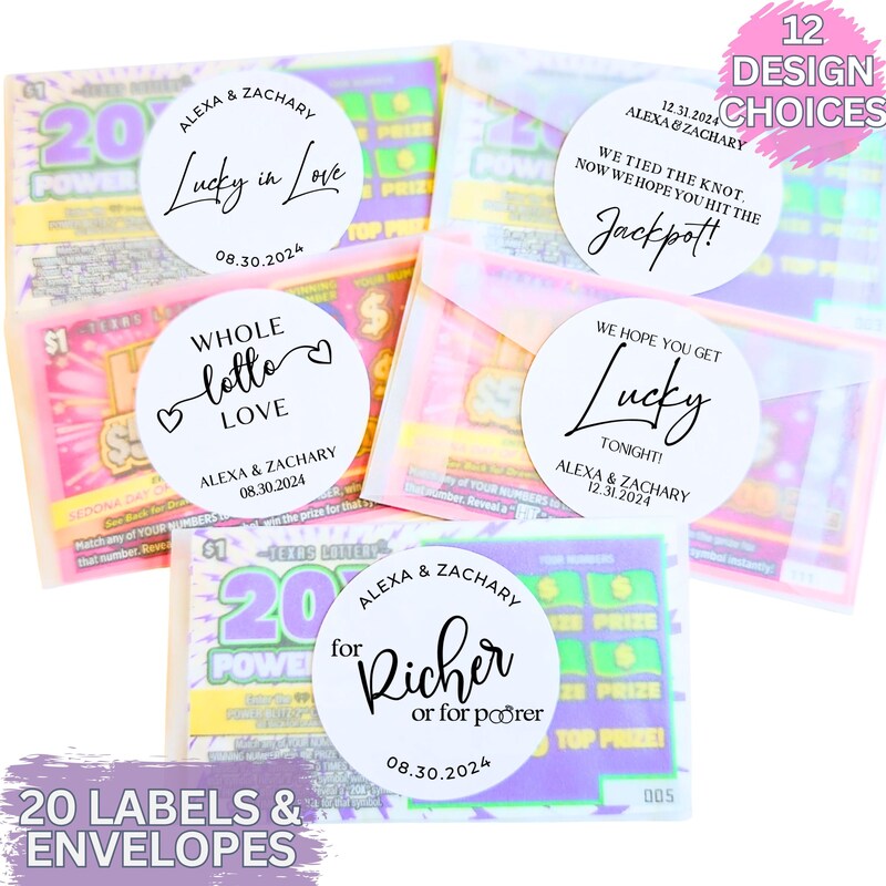 Lottery Scratch Stickers for Weddings - Etsy