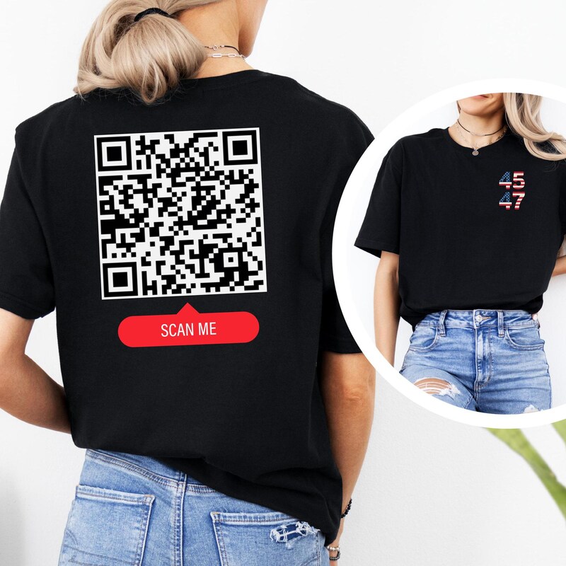 Trump Qr Code Tee - Etsy