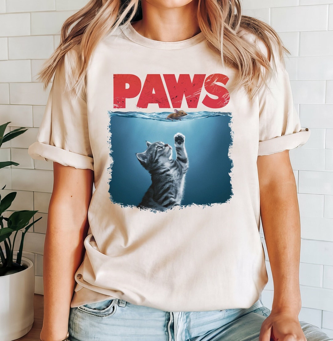 Cute Cat Shirt Paws Cat Shirt Funny Cat Tshirt Cute Kitten Shirt ...