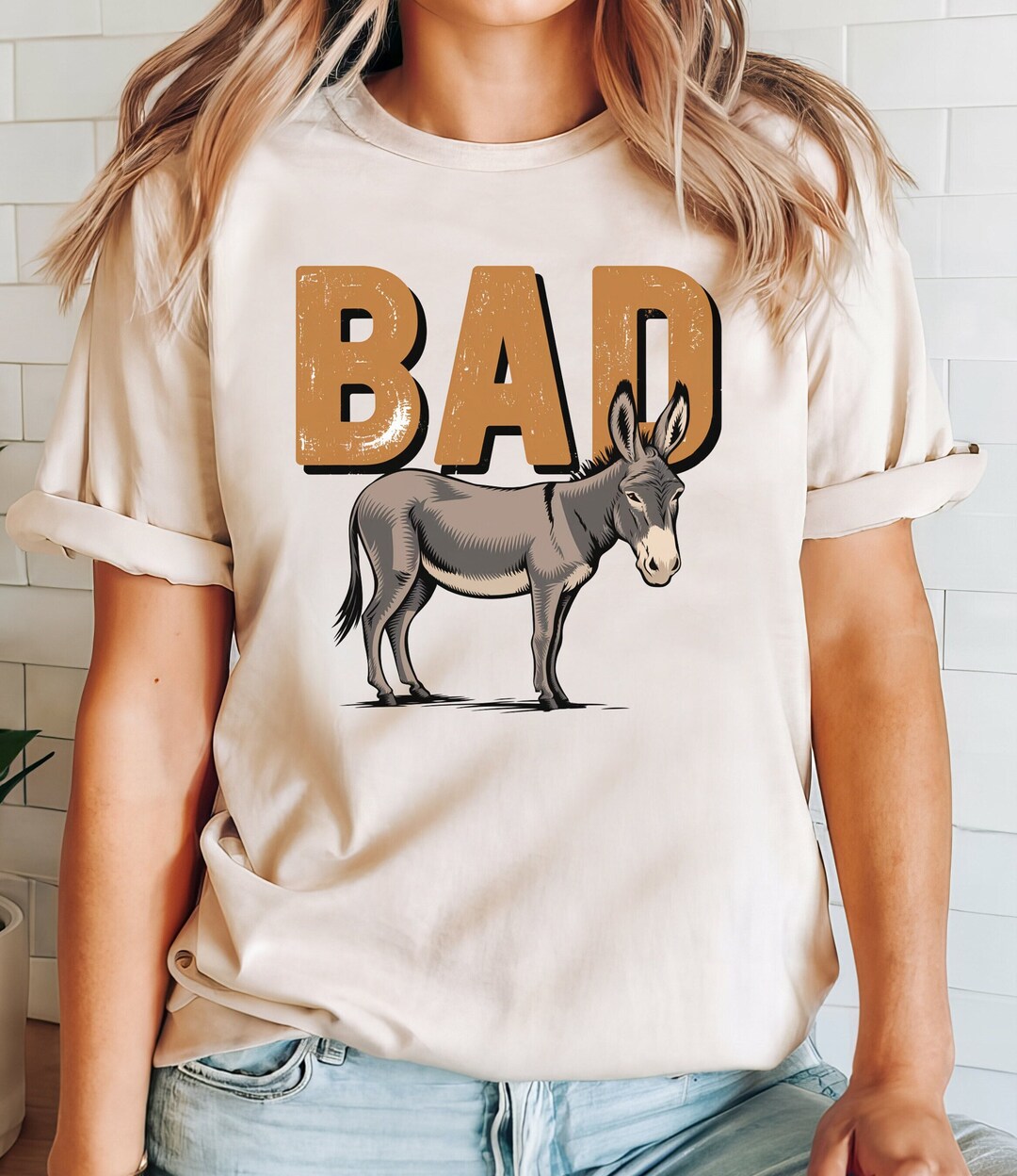 Funny Bad Ass Donkey Shirt Donkey T Shirt Christmas Gift Funny Gift for ...