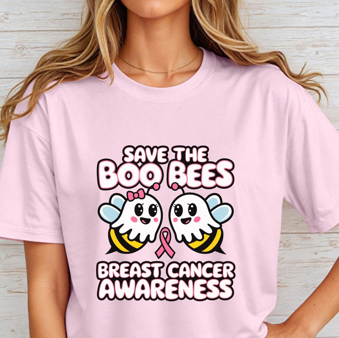 Save the Boo Bees Shirt Unisex, Breast Cancer Awareness Month, Cute Bee Shirt, Breast Cancer ...