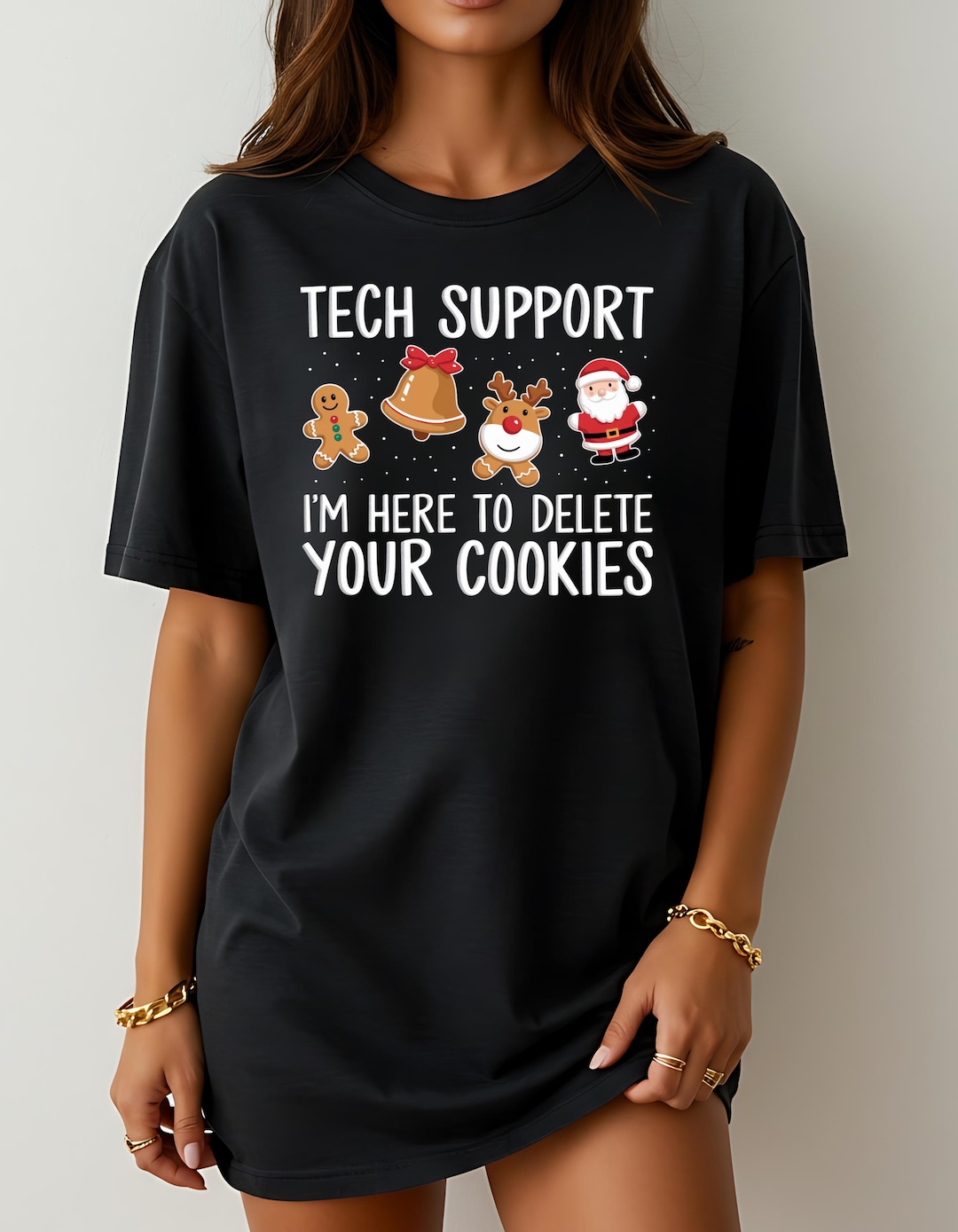 Funny Tech Support Christmas Shirt: 'I Delete Cookies' IT Geek Tee - Etsy