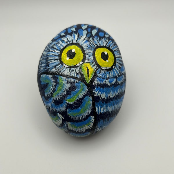 Painted Owl Rocks - Etsy