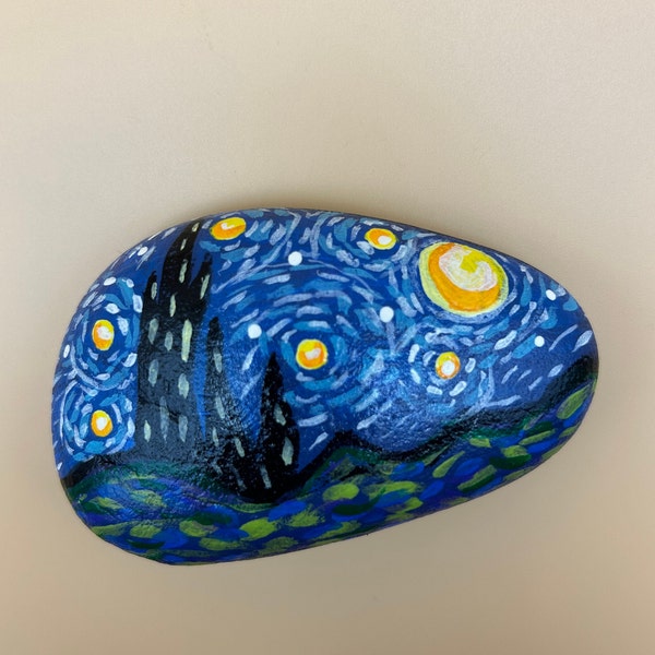 Stars Painted Rock - Etsy