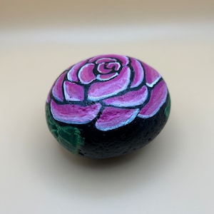 Rose Garden Painted Rock-hand Painted Rose Rock-rock Art-stone Art ...