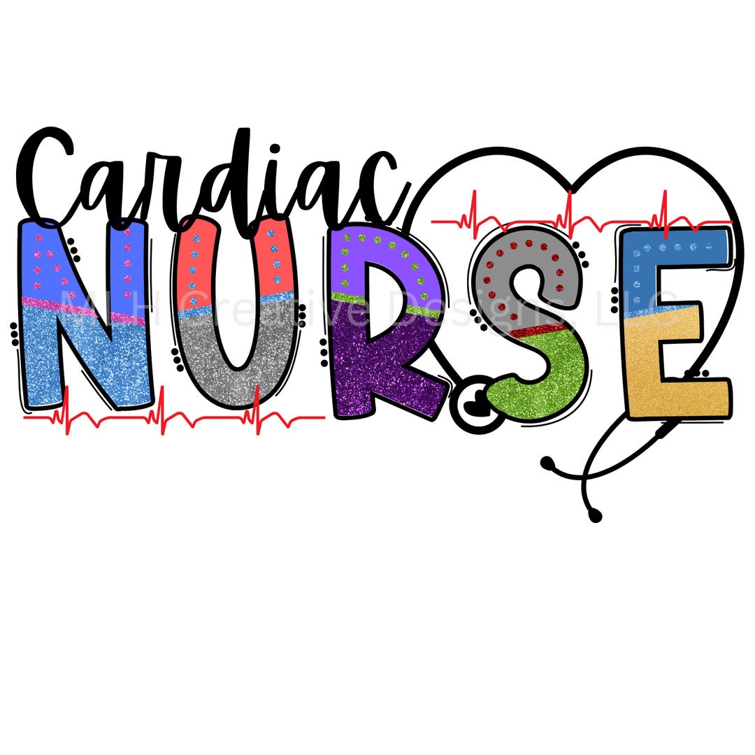 Cardiac Nurse PNG: Medical Clipart for DTF & Sublimation (digital ...