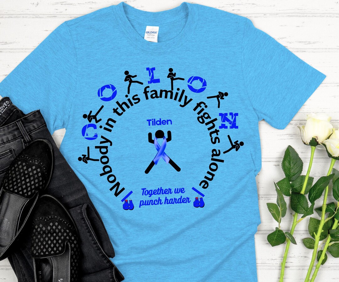 Colon Cancer Awareness T-shirt: Family Support Tee - Etsy