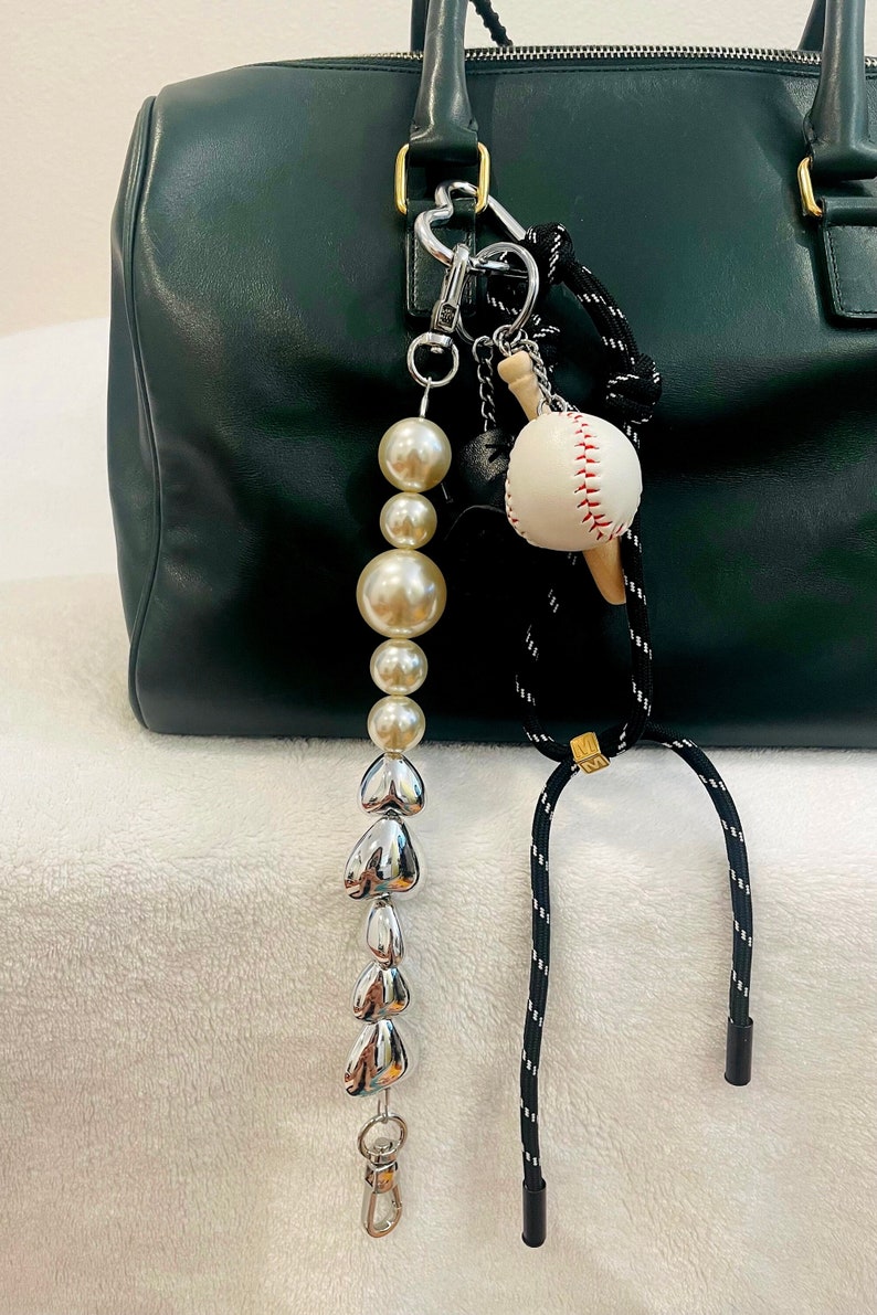 Y2k-era Stylish Bag Charm With Black Rope Lanyard - Etsy