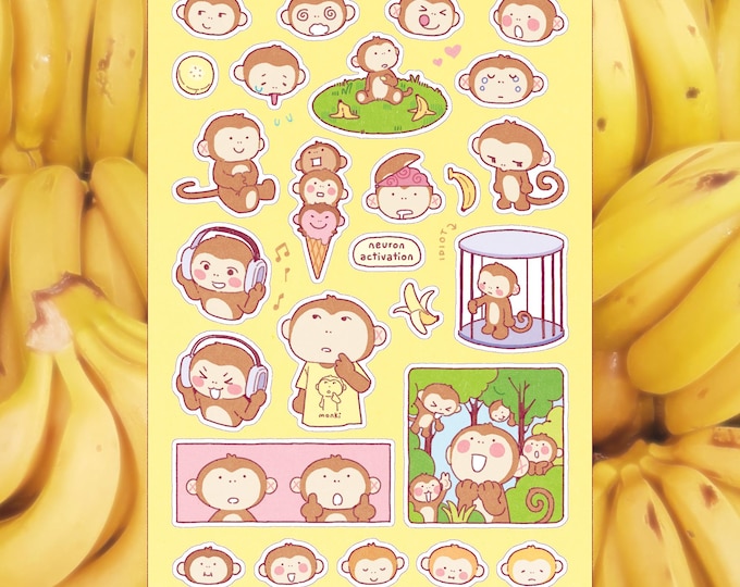 Primate Species Sticker / Vinyl Sticker / Laptop Sticker / Monkey ...