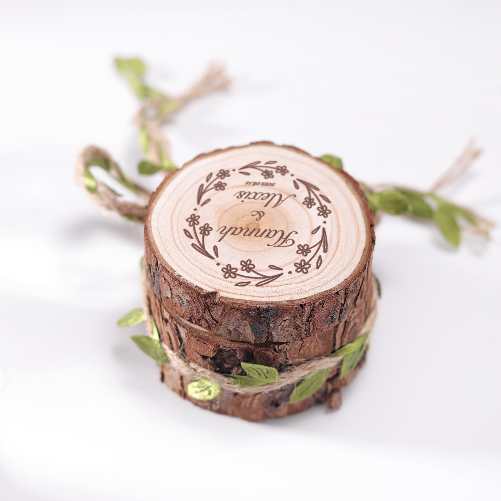 Rustic Wood Log Ring Box,custom Engraved Ring Box2 Slots Rings ... Rustic Wood Log Ring Box,custom Engraved Ring Box2 Slots Rings ...