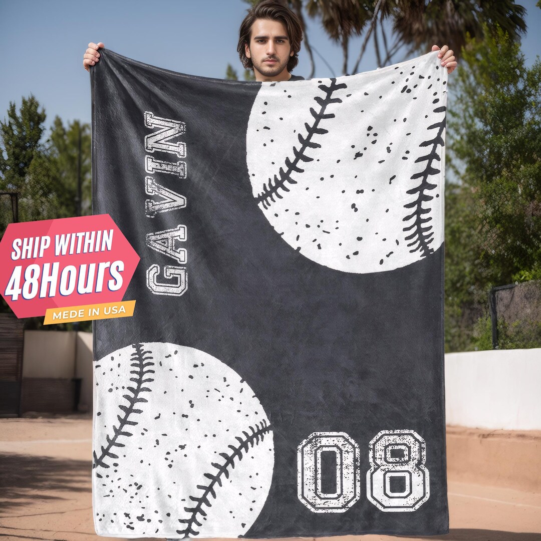 Custom Sport Team Blanket With Name, Personalized Name Sport Blanket ...