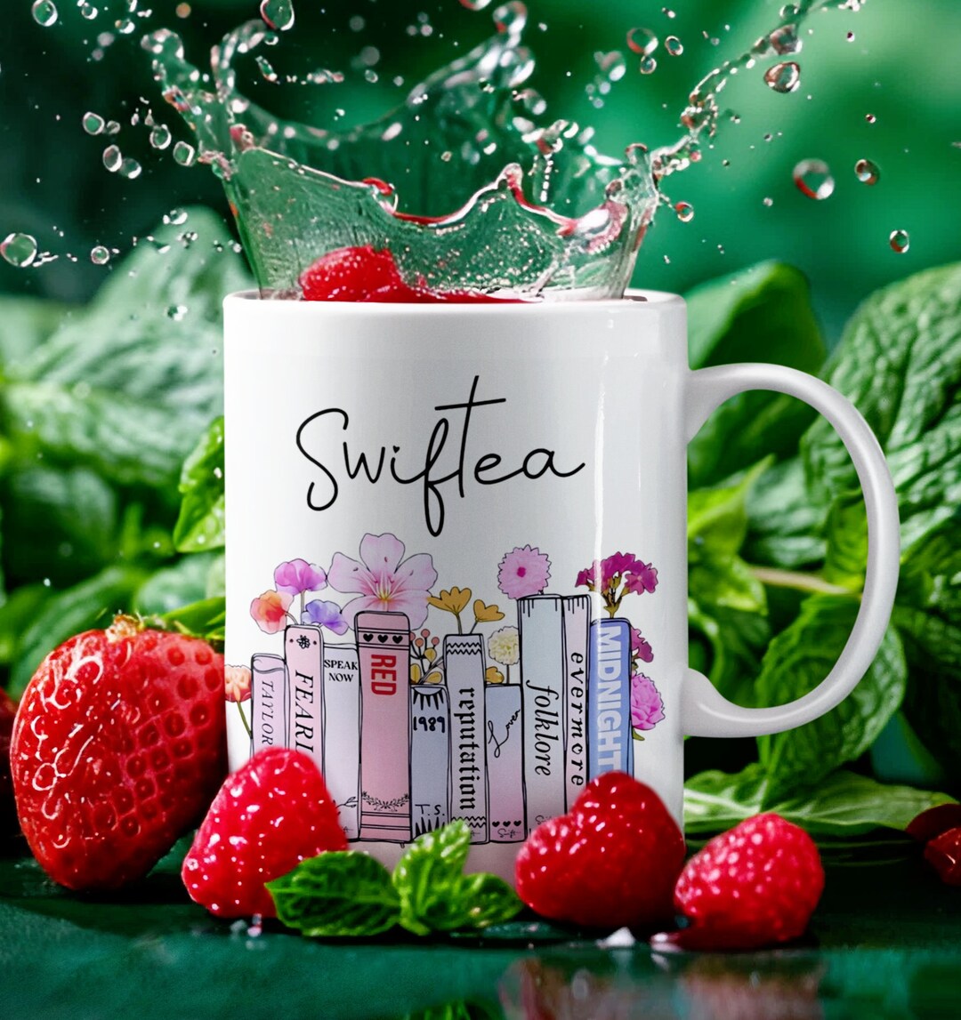 Taylor Swift Fan Gift, Swiftea Mug, Bookself Tour Swifty, Tea, Coffee ...