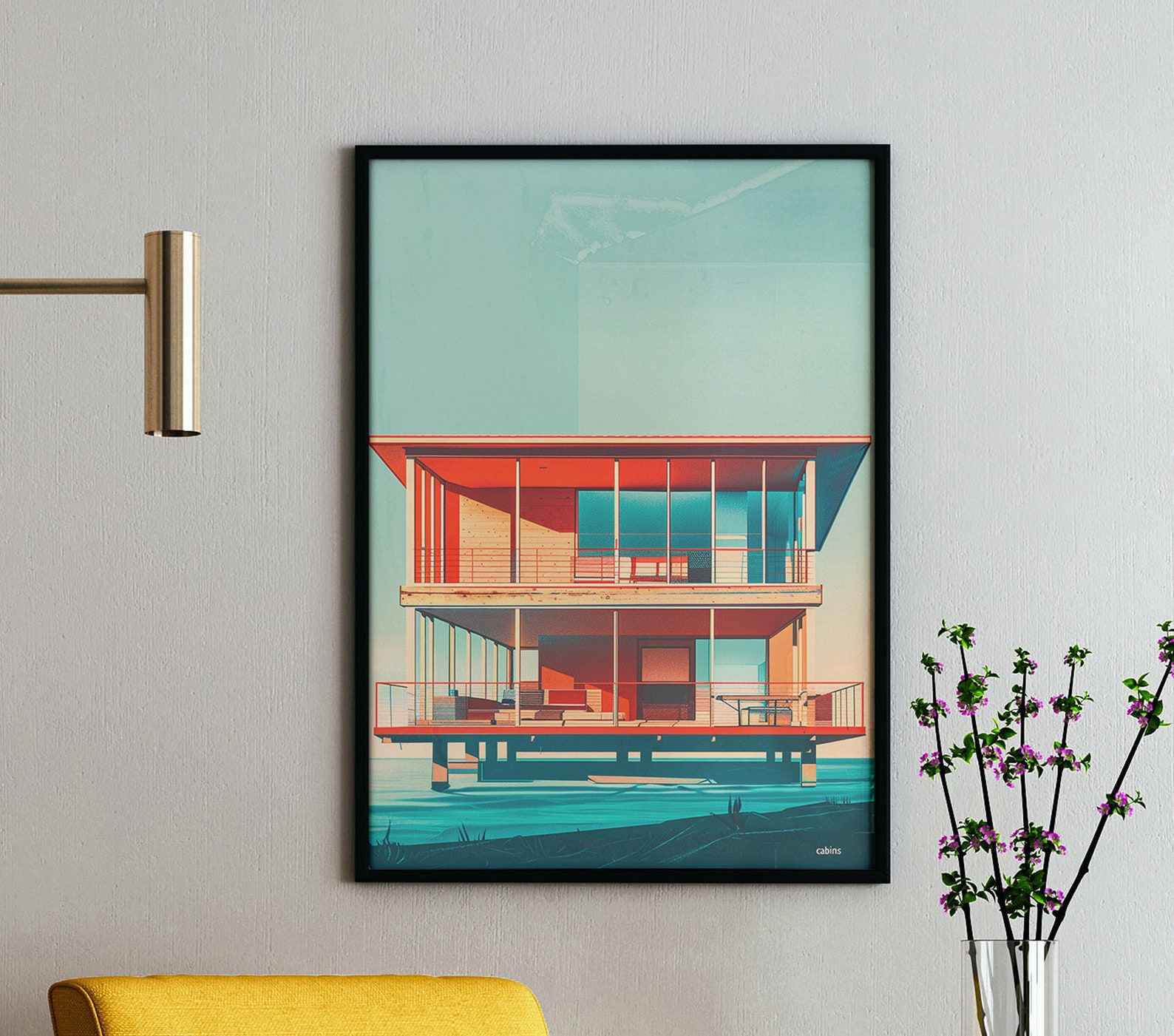 Modern House 58 Bauhaus-inspired Midcentury Print Contemporary ...