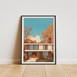 Modern House 33 Bauhaus Poster Midcentury Modern Art Contemporary ...