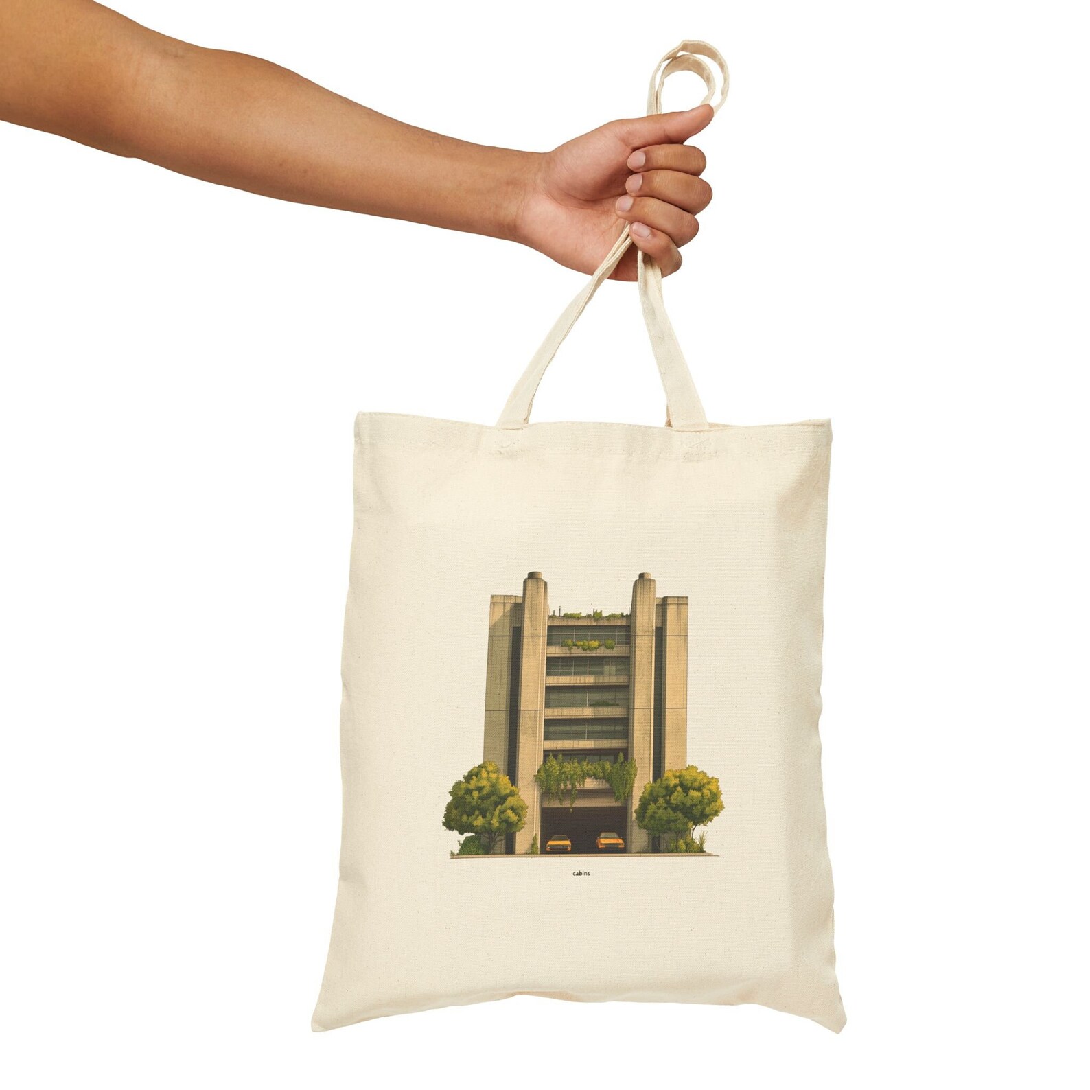 Brutalist Architecture Cotton Canvas Tote Bag, Minimalist Building Tote ...
