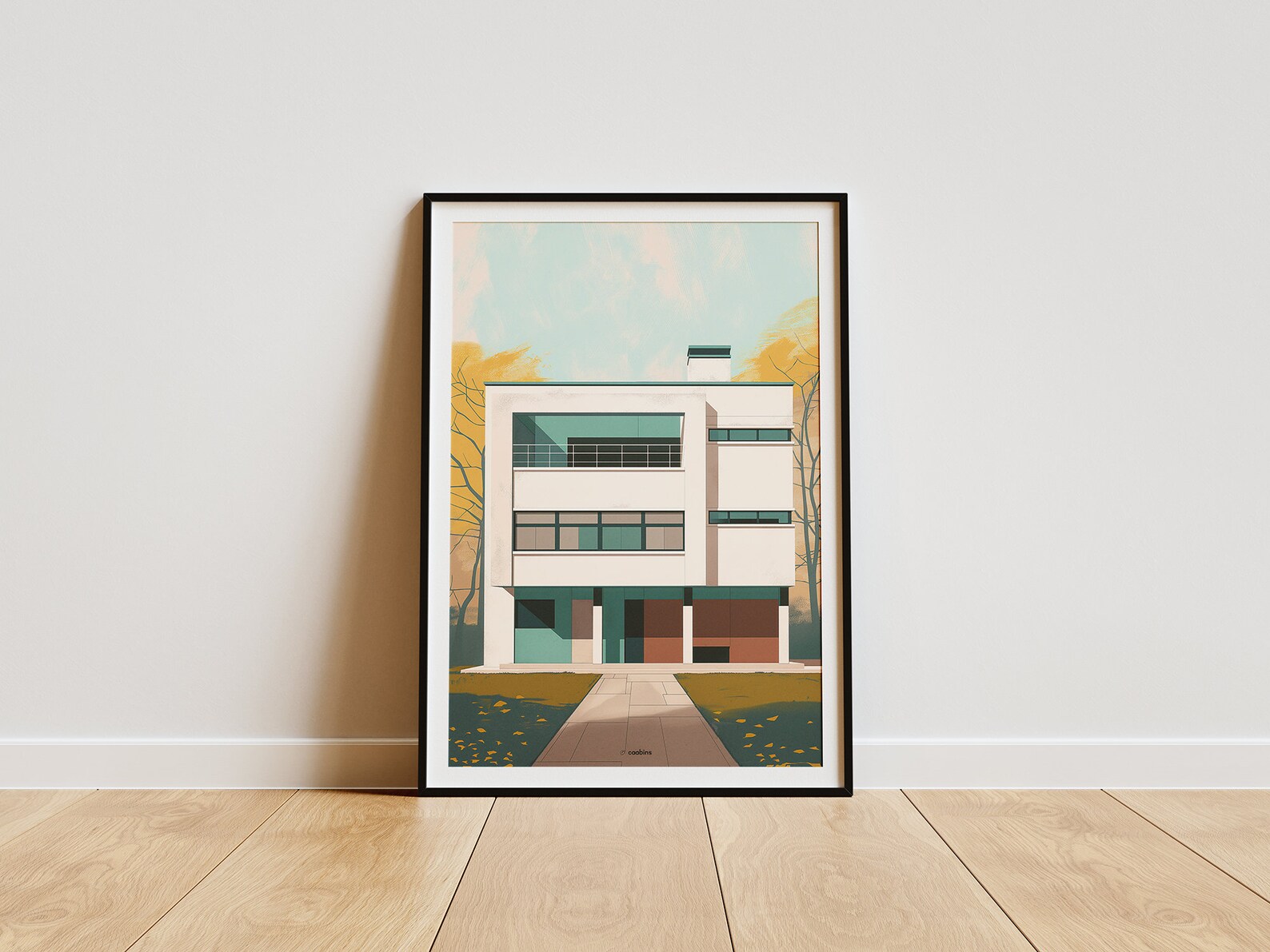 Modern House 1 Poster Bauhaus Vintage Midcentury Modern Architecture ...