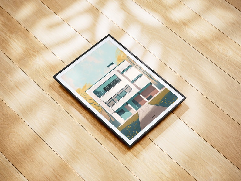 Modern House 1 Poster Bauhaus Vintage Midcentury Modern Architecture ...