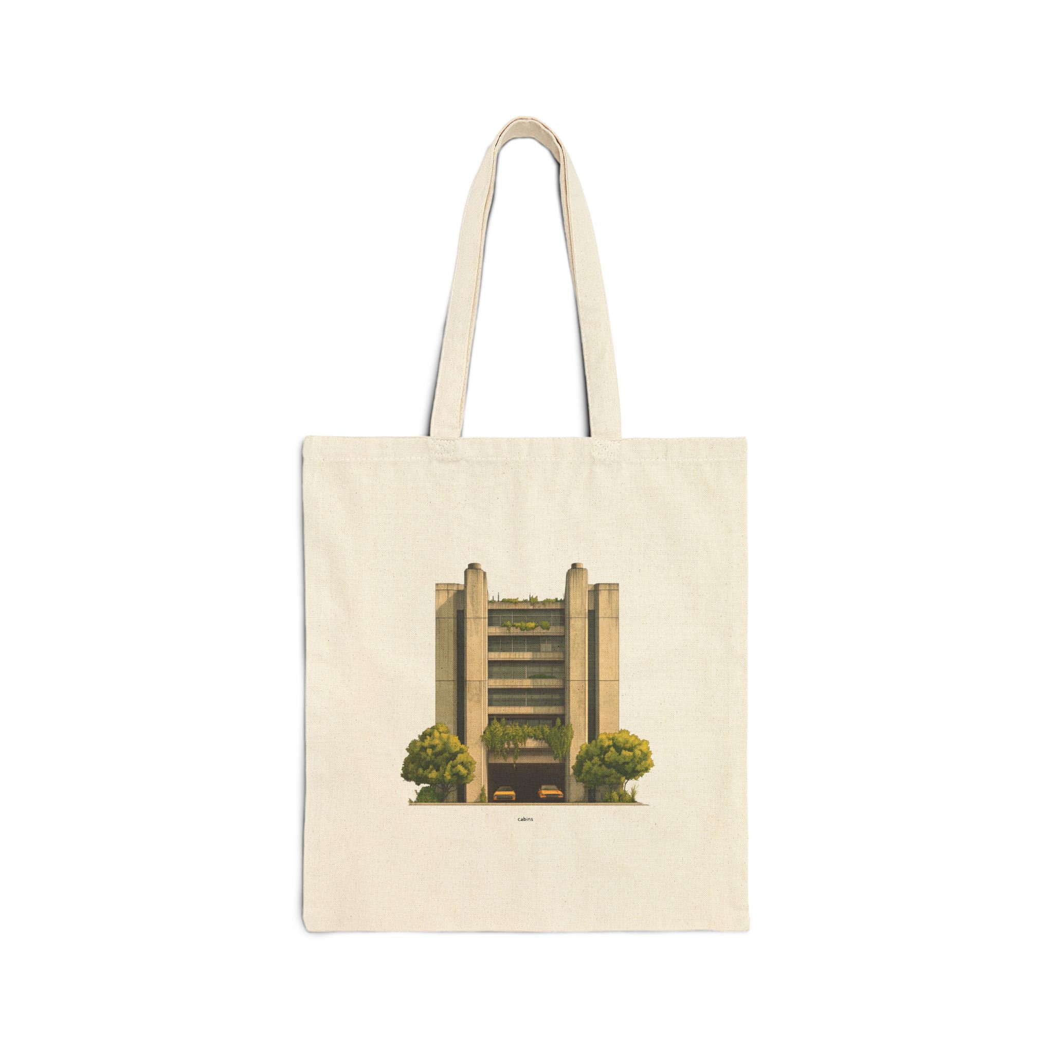 Brutalist Architecture Cotton Canvas Tote Bag, Minimalist Building Tote ...