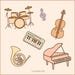 Cute Instrument and Music Clipart, Instrument Illustrations, PNG ...