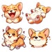 Cute Corgi Dog Clipart, Dog Illustrations, Instant Download PNG ...