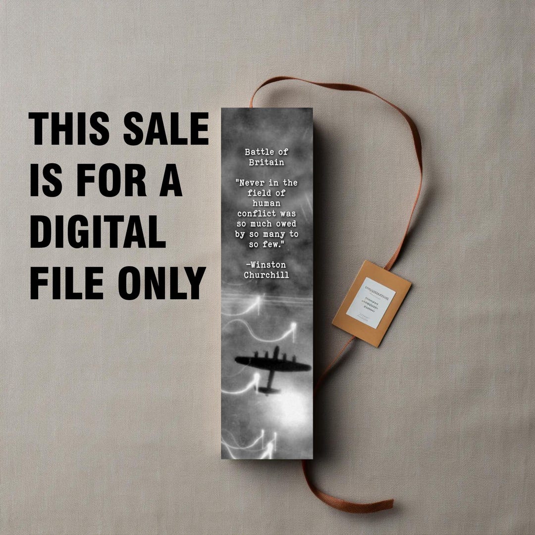 WW2 Bookmark, Printable Bookmark, Bookmark Png, WW2 D-day, Winston ...