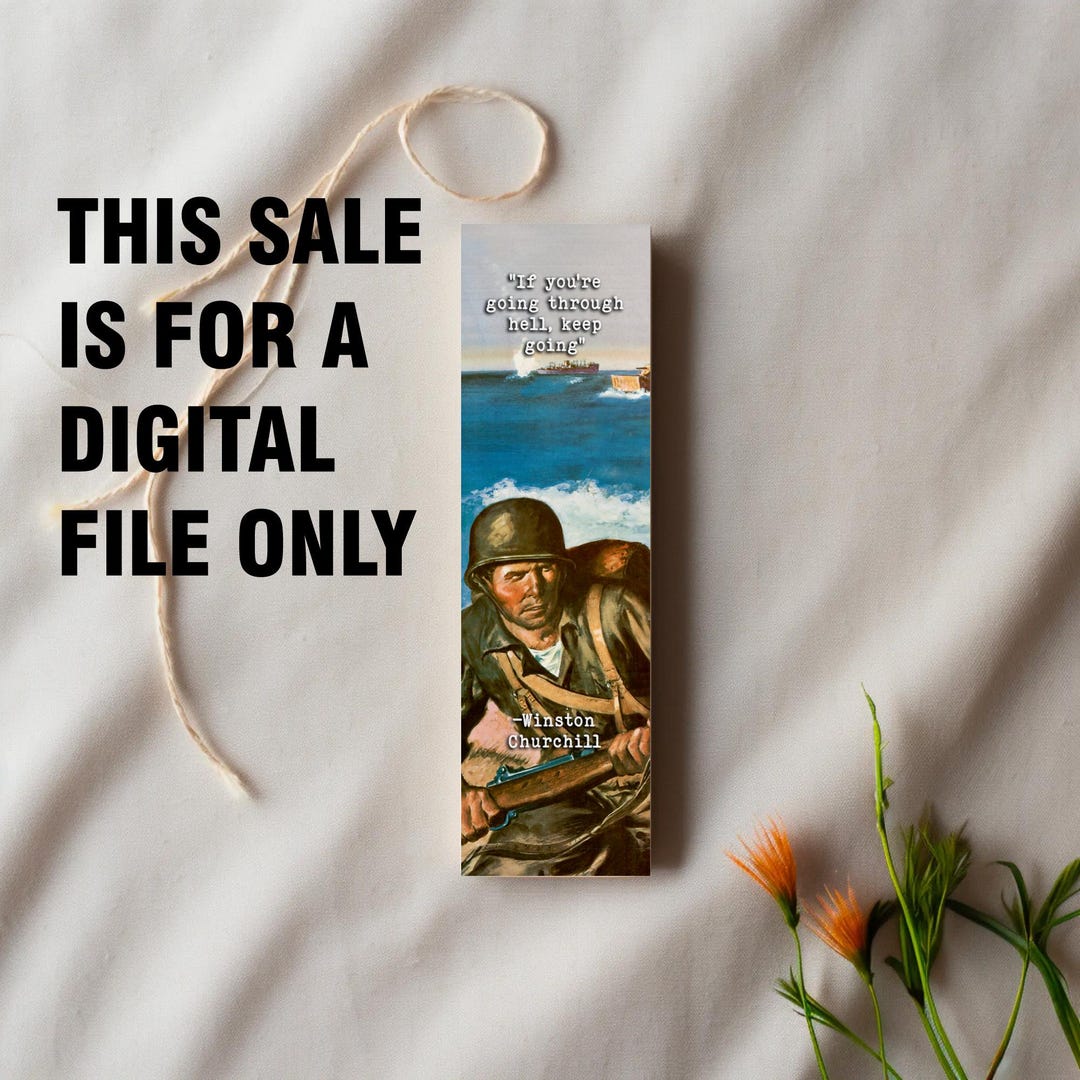 WW2 Bookmark, Printable Bookmark, Bookmark Png, WW2 D-day, Soldier ...