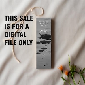 WW2 Bookmark, Printable Bookmark, Bookmark Png, WW2 D-day, Winston ...