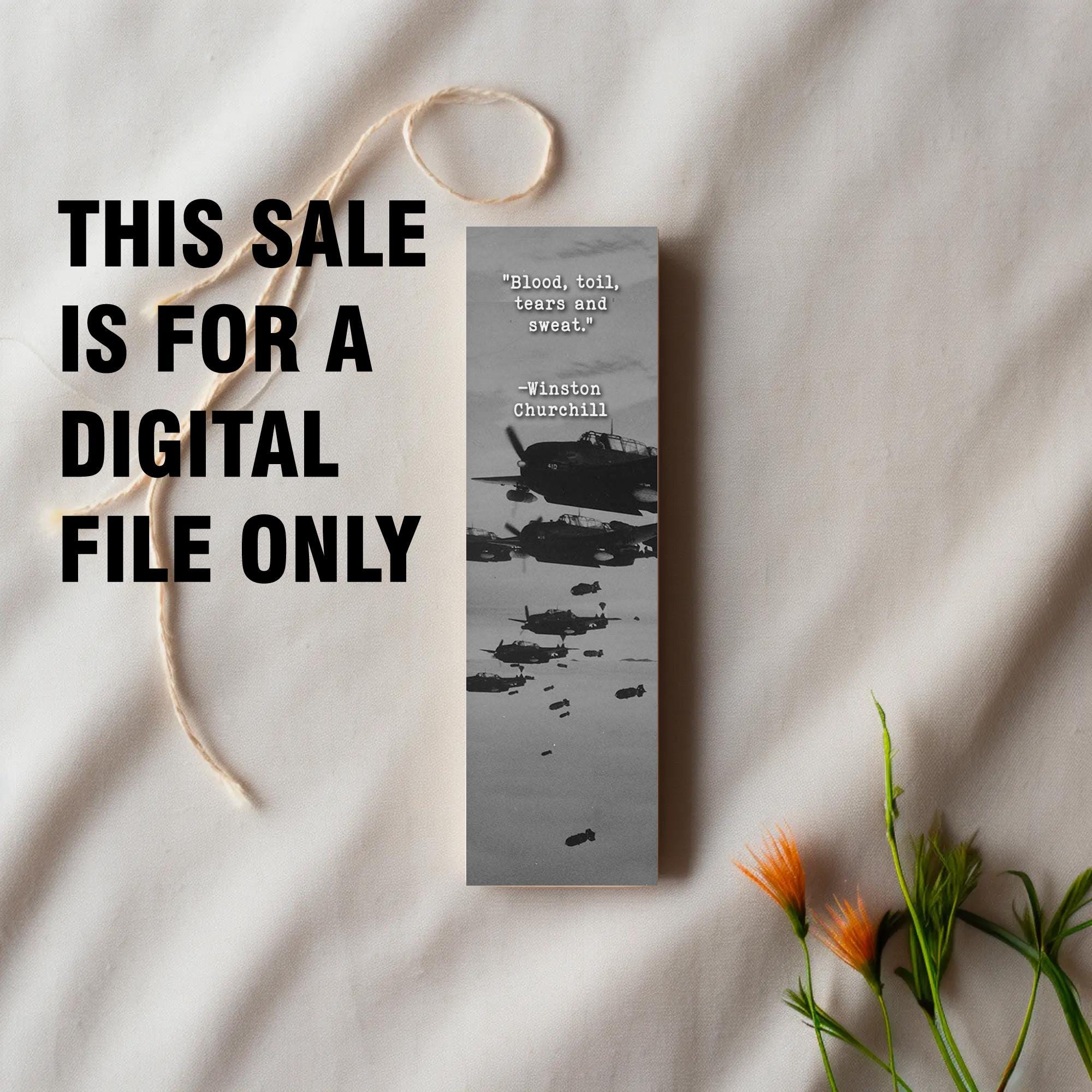 WW2 Bookmark, Printable Bookmark, Bookmark Png, WW2 D-day, Winston ...