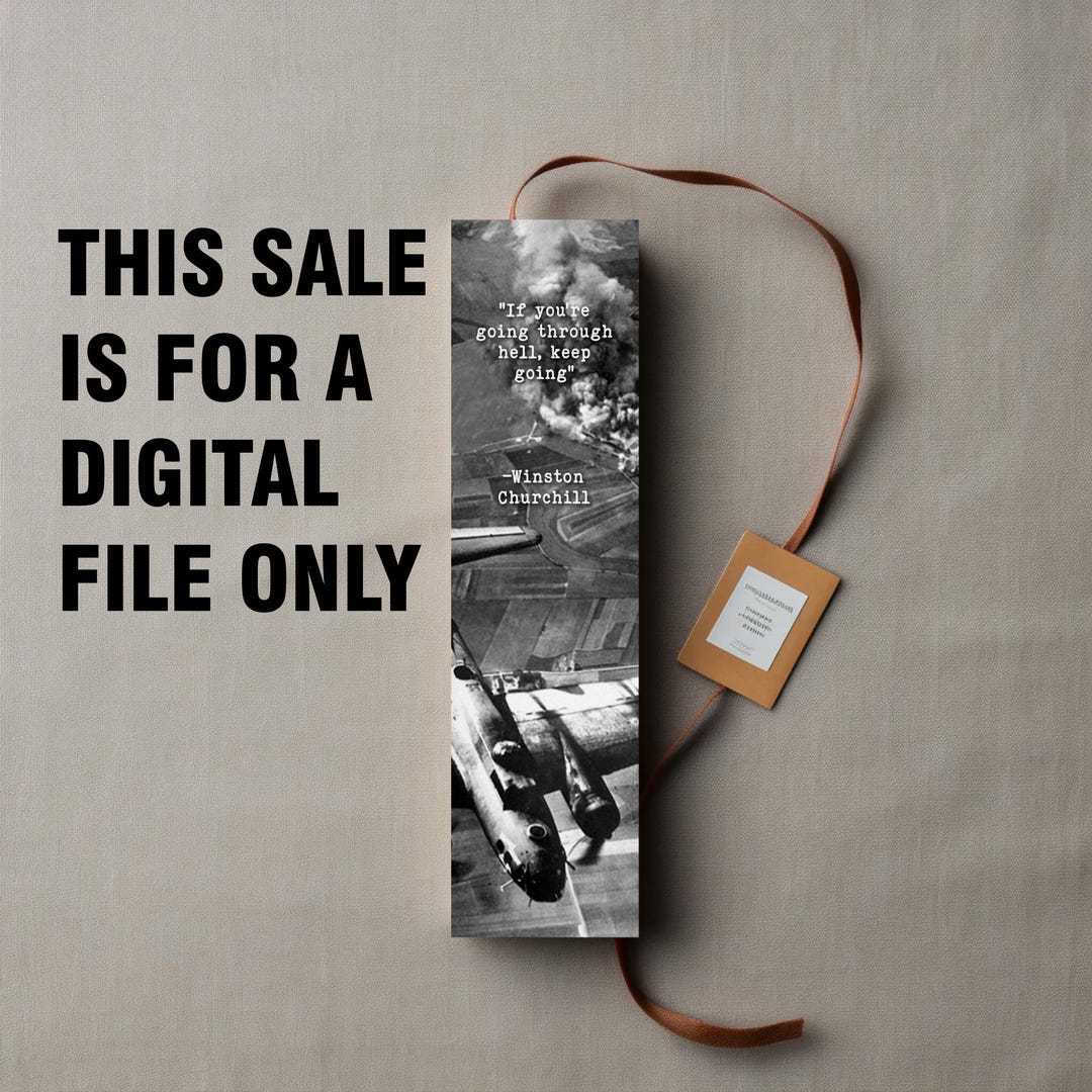 WW2 Bookmark, Printable Bookmark, Bookmark Png, WW2 D-day, Winston ...