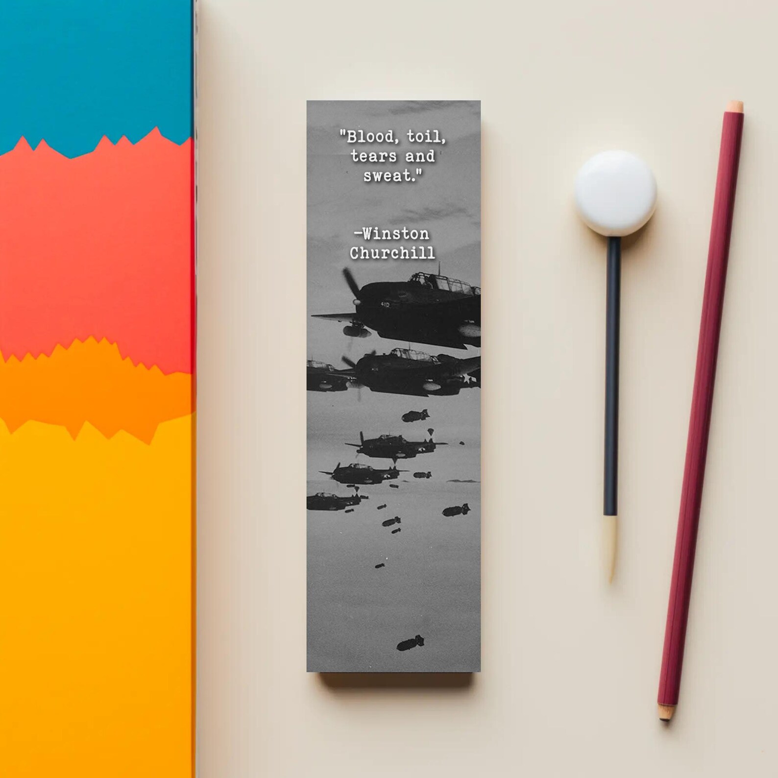 WW2 Bookmark, Printable Bookmark, Bookmark Png, WW2 D-day, Winston ...