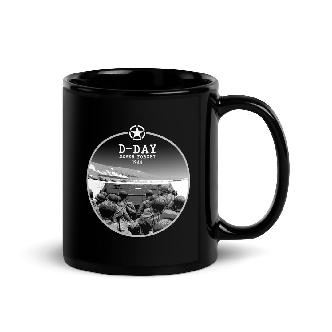 WW2 D-day Black Glossy Mug, World War 2 Gifts, WW2 Mug, WW2 Coffee Mug ...
