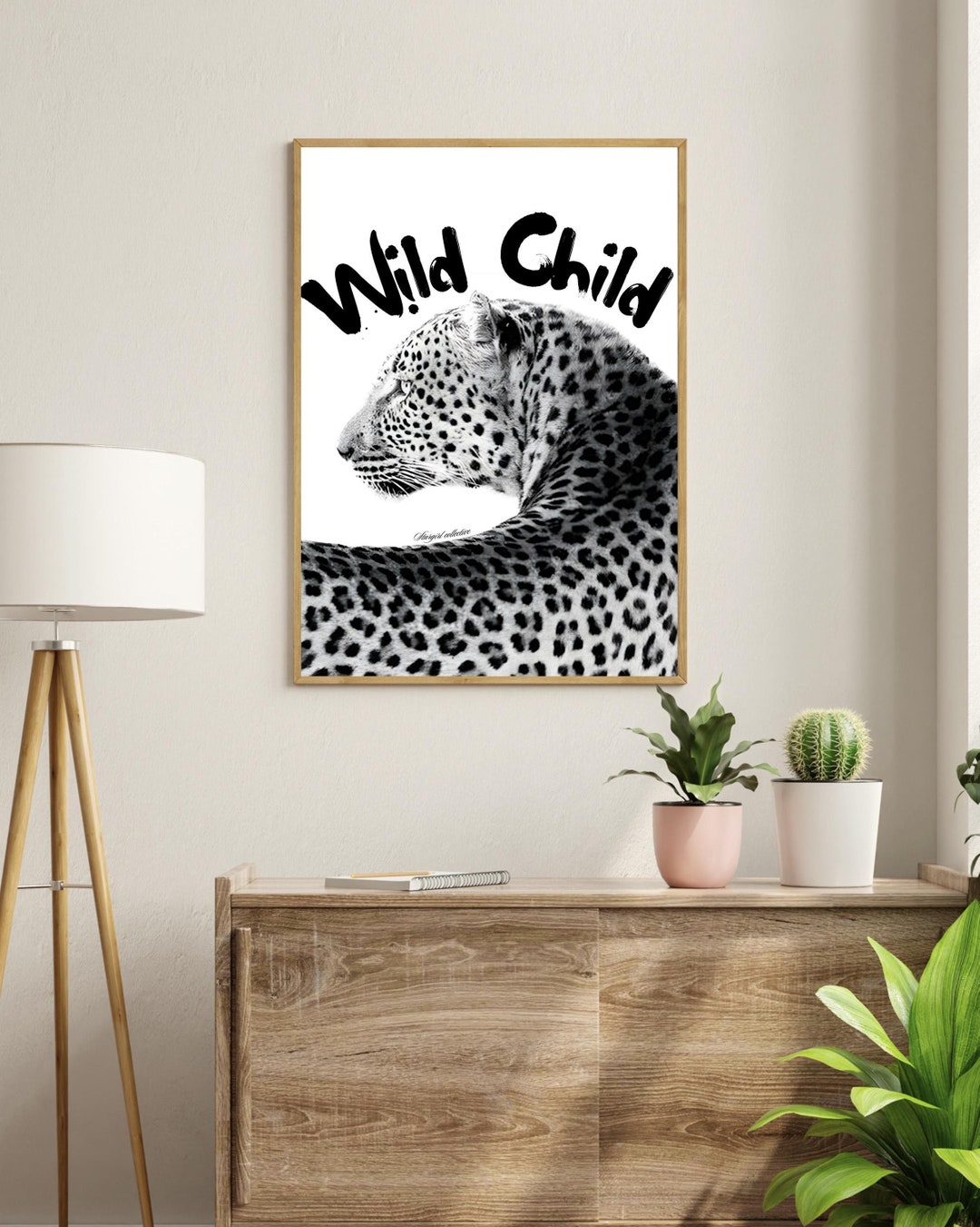 Wild Child Poster Digital Download Leopard Art Statement Wall Art ...